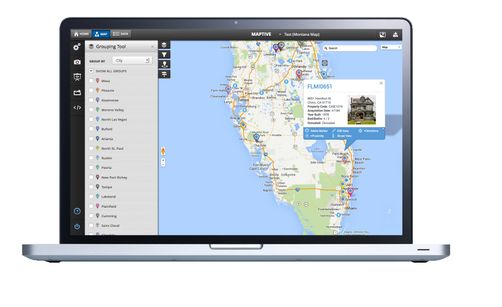 Online Mapping Tools & Features | Maptive Mapping Software