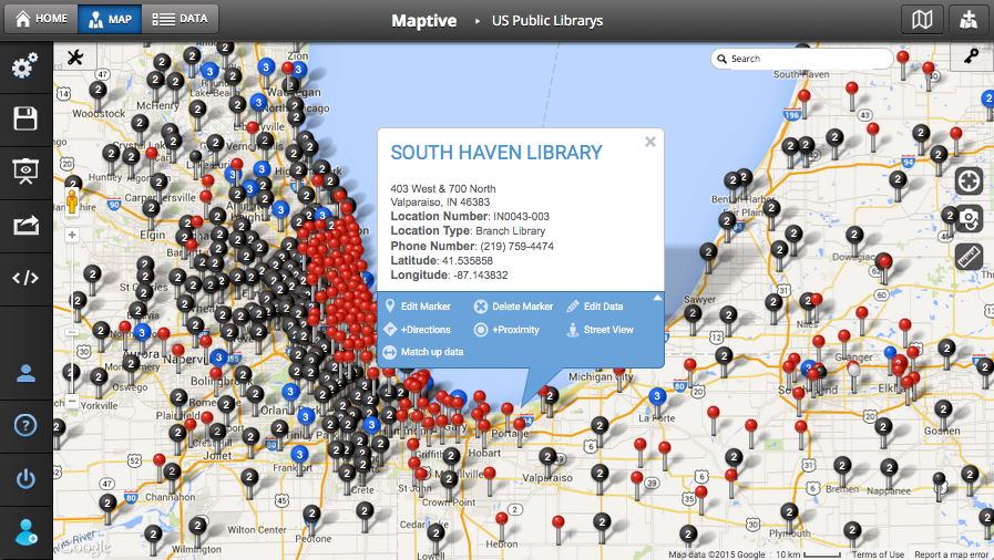 Plot Multiple Locations On A Map Maptive