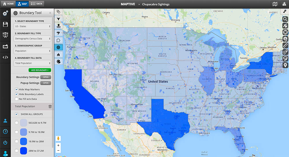 Demographic Census Overlays - Maptive
