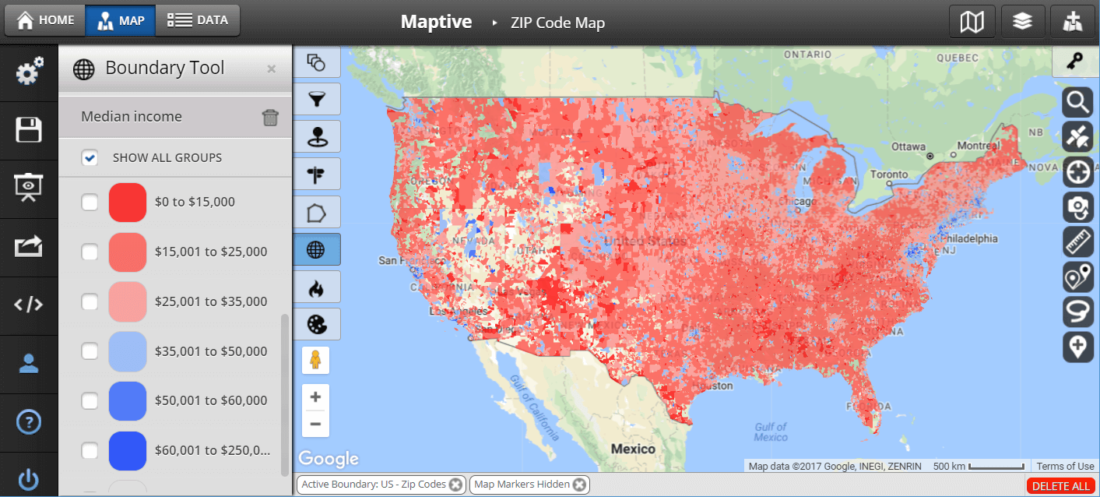 Create a Map from Zip Codes | Maptive