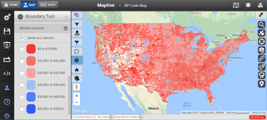 Create a Map from Zip Codes | Maptive
