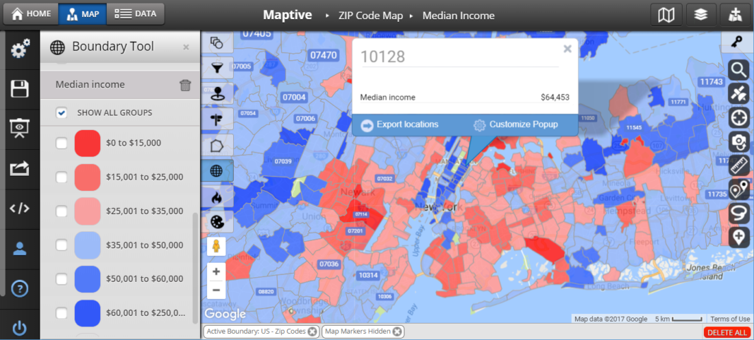 Create Territory Maps with Zip Codes | Maptive