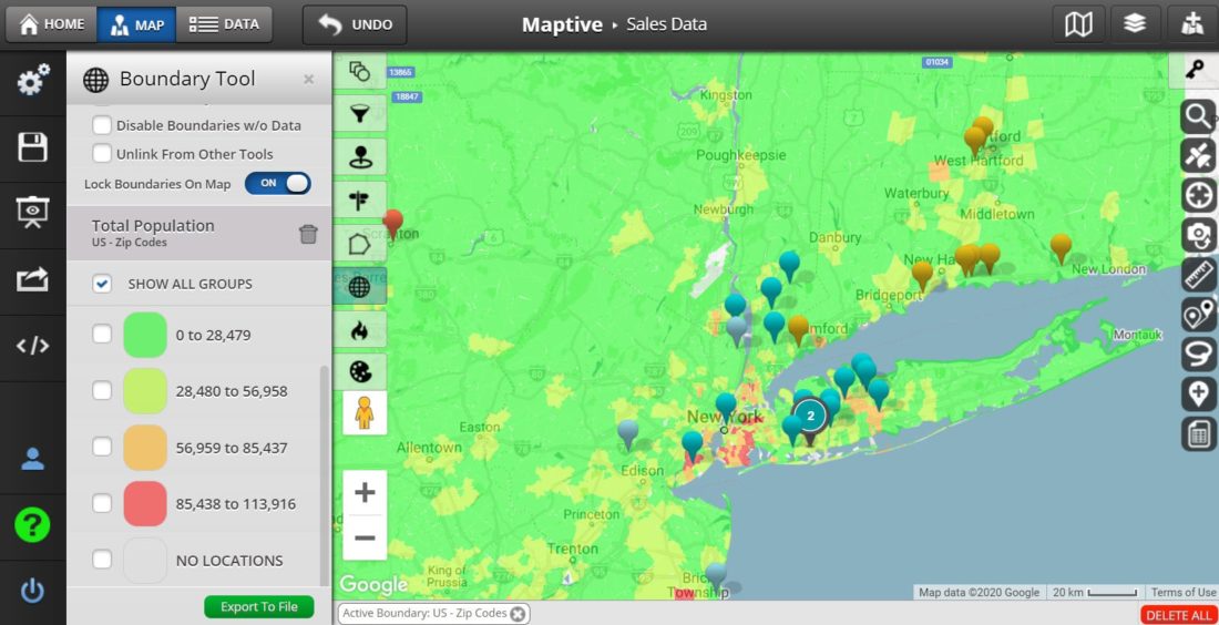 Create a U.S. Population Density Map with Maptive | Maptive