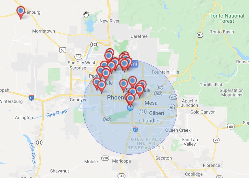 Radius Map Tool: Draw a Radius on a Map | Maptive