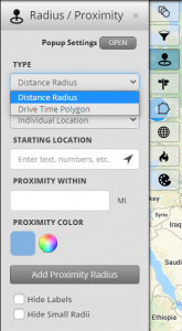 Driving Radius Map | Drive Time Maps - Maptive