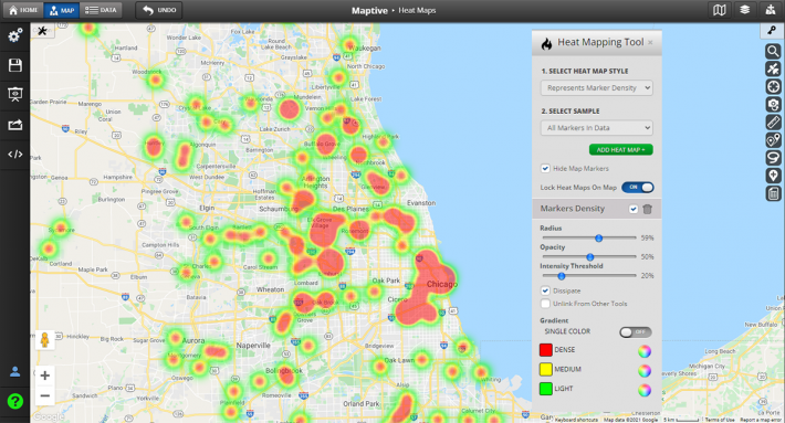 Guide to Geographic Heat Maps [Types & Examples] | Maptive