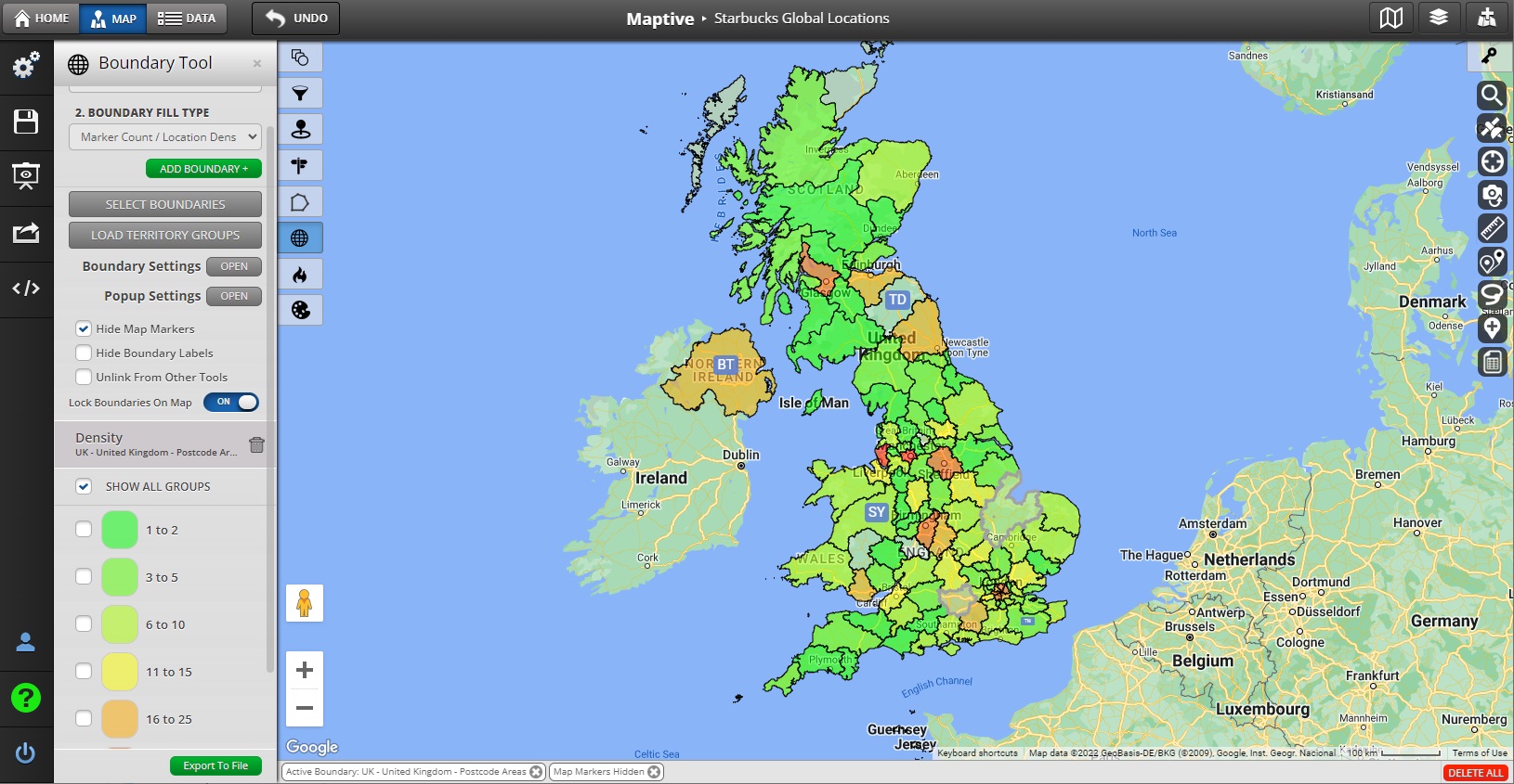 UK Postcode Heat Maps Maptive UK Postcode Heat Maps Maptive