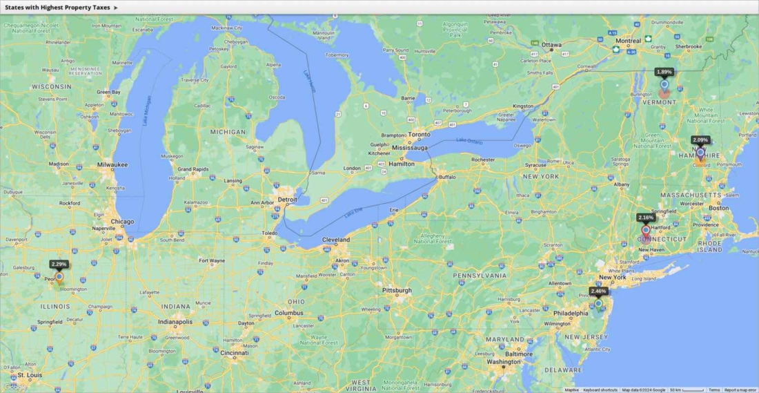 Interactive Map: Property Taxes by State in 2025 + Historical Data ...